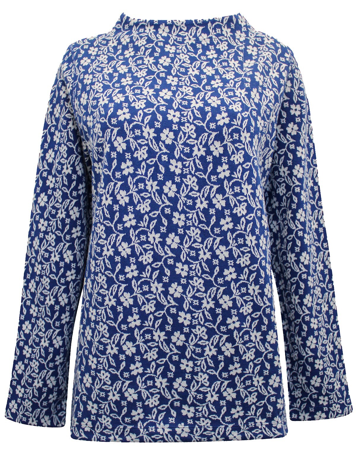 EX Seasalt Blue Ditsy Sketch Blue Jay Shore Sighting Top Sizes 10-20 R ...