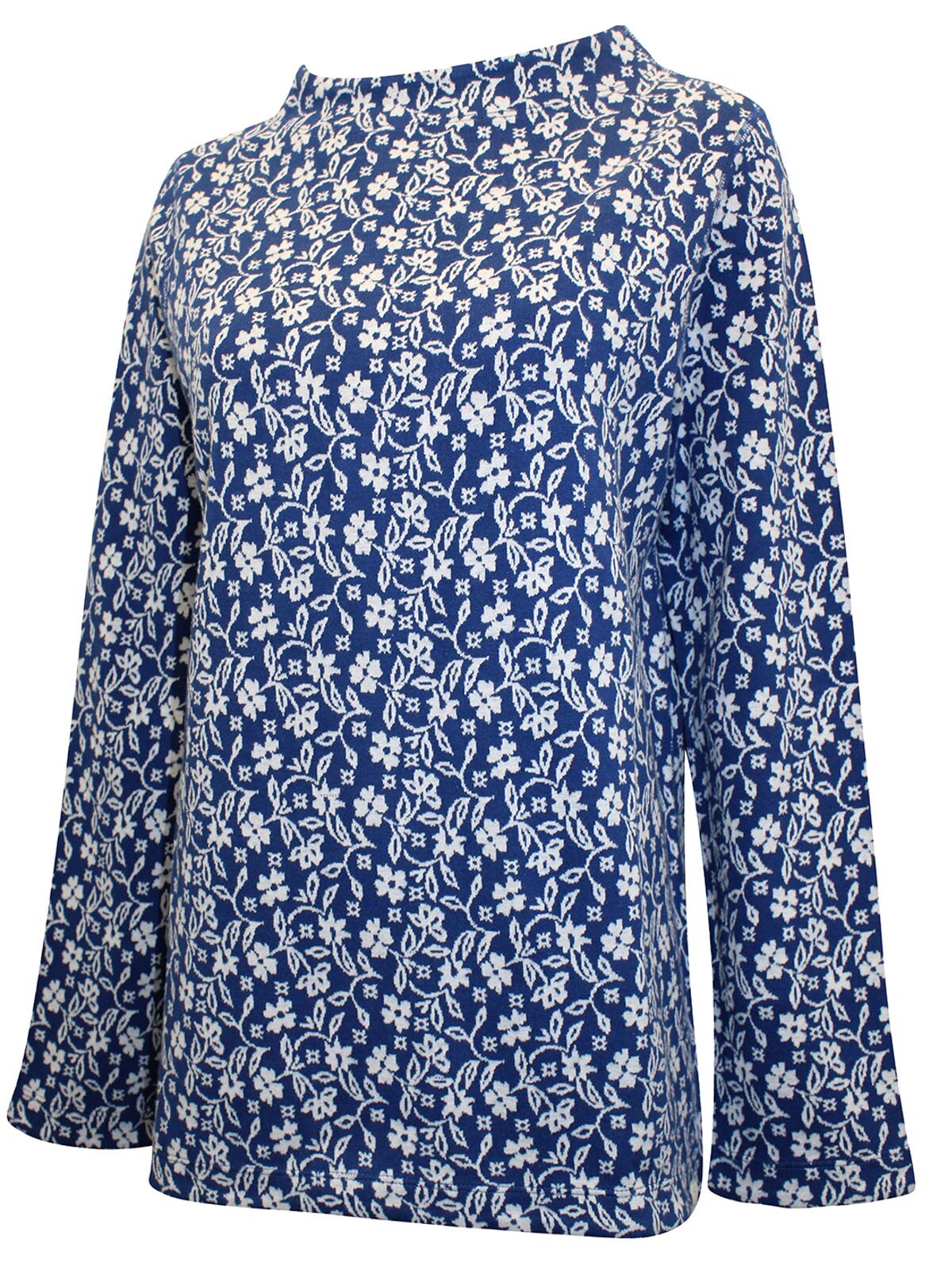 EX Seasalt Blue Ditsy Sketch Blue Jay Shore Sighting Top Sizes 10-20 R ...